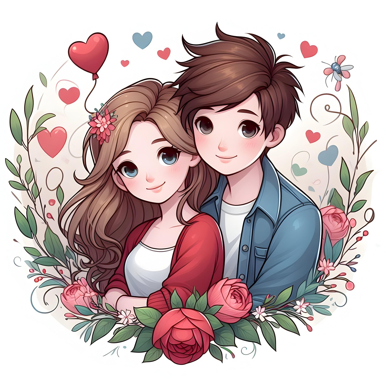 Download Ai Generated, Couple, Lovers. Royalty-Free Stock Illustration ...