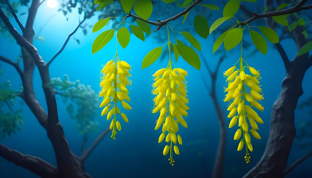 Download Ai Generated, Yellow, Golden Shower Tree. Royalty-Free Stock Illustration Image - Pixabay
