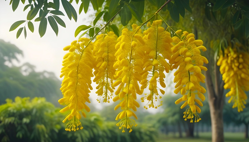 Download Ai Generated, Yellow, Golden Shower Tree. Royalty-Free Stock Illustration Image - Pixabay