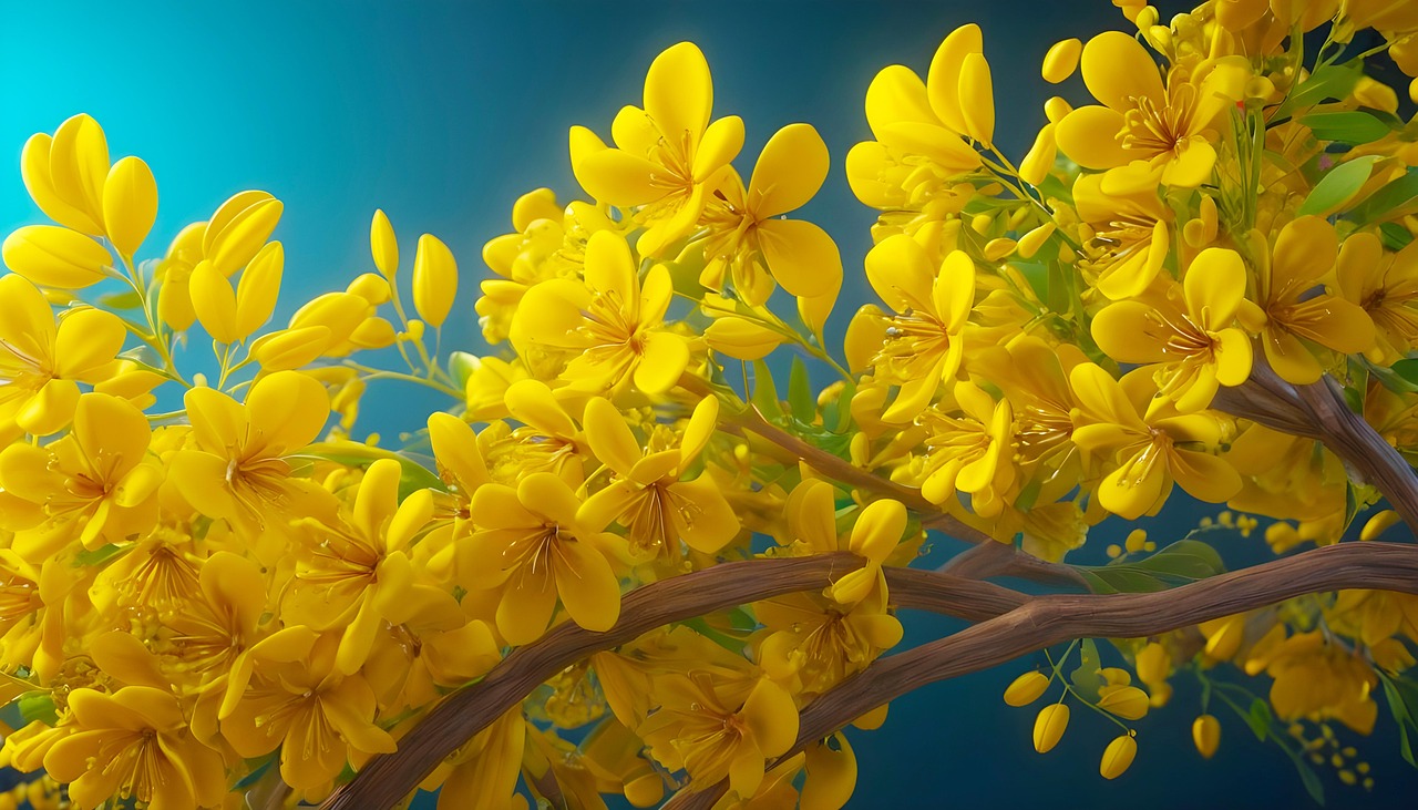 Download Ai Generated, Yellow, Golden Shower Tree. Royalty-Free Stock Illustration Image - Pixabay