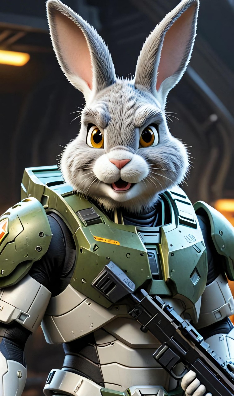Download Ai Generated, Bunny, Armor. Royalty-Free Stock Illustration ...