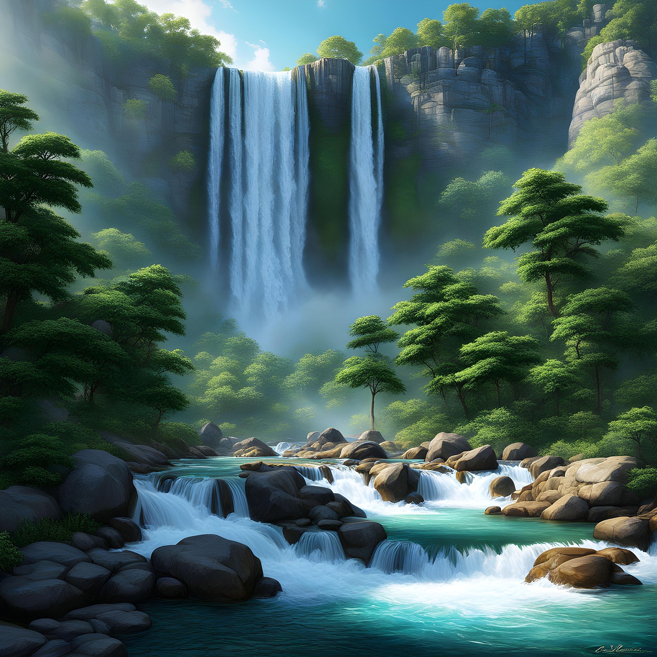 Download Nature, Waterfall, Travel. Royalty-Free Stock Illustration ...