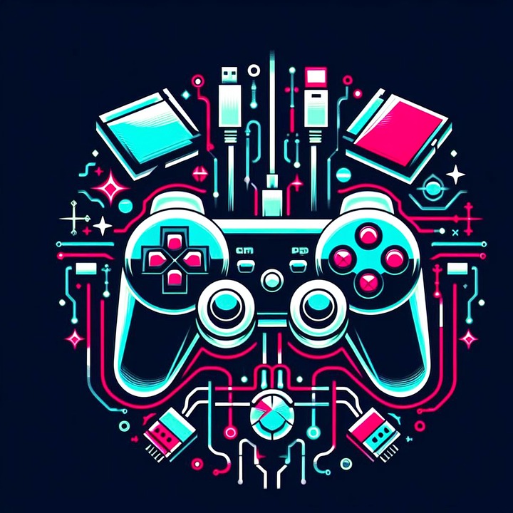 Download Controller, Gaming, Neon. Royalty-Free Stock Illustration ...