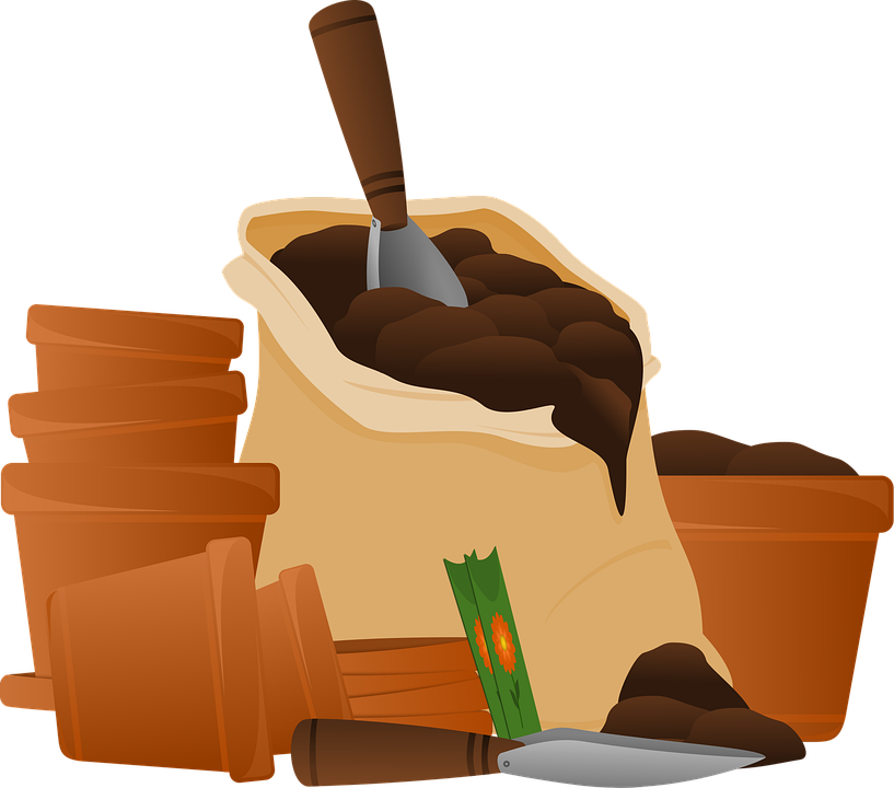 Download Gardening, Repotting, Sowing. Royalty-Free Vector Graphic ...