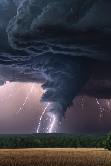 Tornado With Lightning Wallpaper