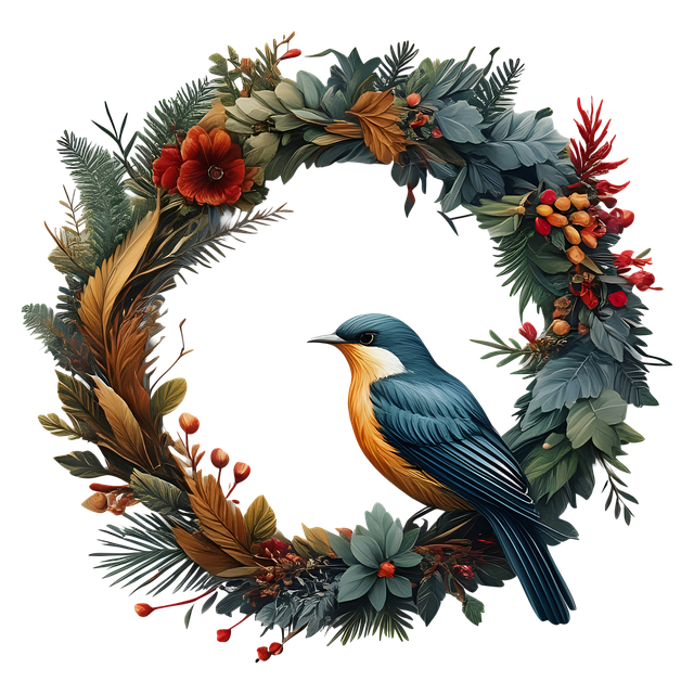 Download Bird, Flowers, Wreath. Royalty-Free Stock Illustration Image ...