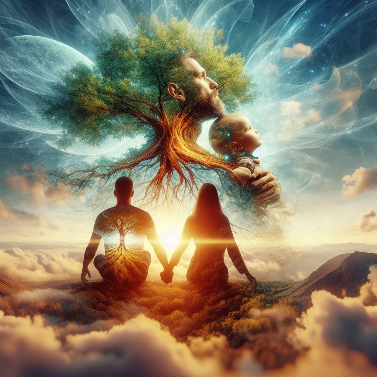 Download Ai Generated, Family, Trees. Royalty-Free Stock Illustration ...