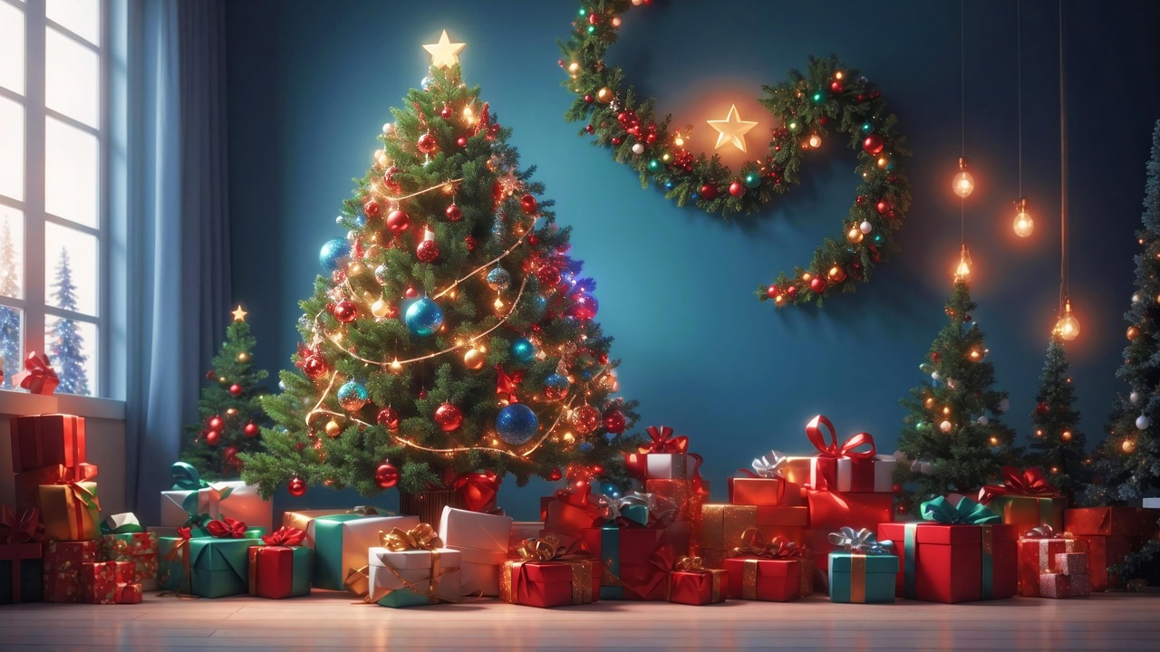 Download Ai Generated, Christmas Tree, Ornaments. Royalty-Free Stock ...