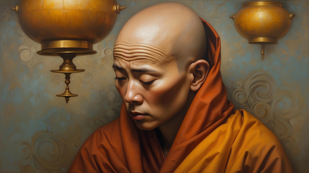 Download Ai Generated, Buddhist, Monk. Royalty-Free Stock Illustration ...