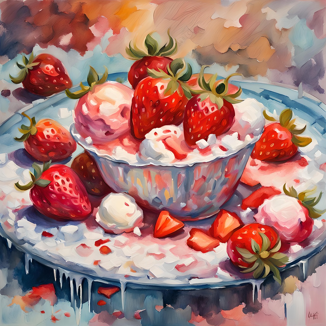 Download Strawberries And Cream, Strawberry, Fruit. Royalty-Free Stock ...
