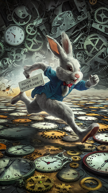Download Ai Generated, Rabbit, Clocks. Royalty-Free Stock Illustration ...