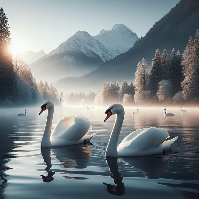 Ai Generado Cisnes Aves - Imagen gratis en Pixabay - Pixabay