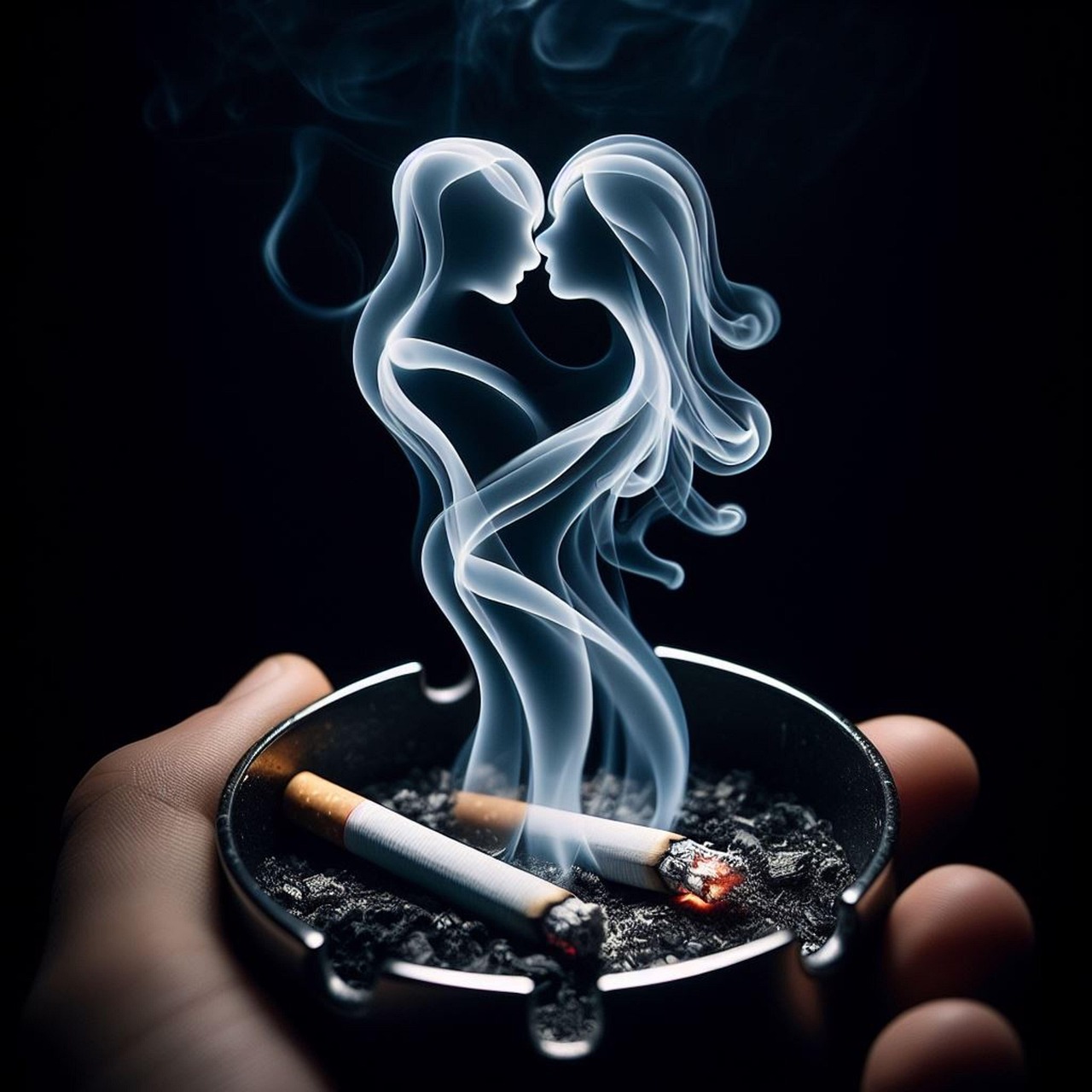 Download Smoke Art Couple, Smoke, Cigarretes. Royalty-Free Stock ...