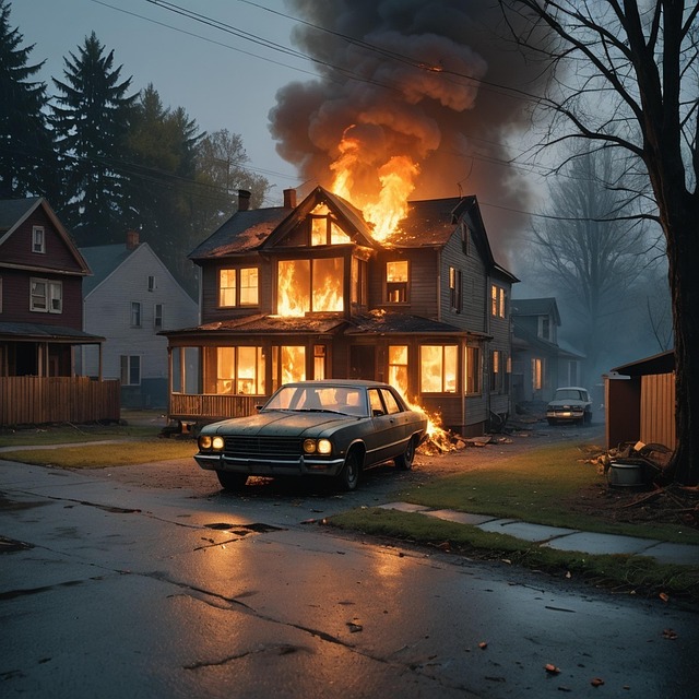Download Ai Generated, House, Fire. Royalty-Free Stock Illustration ...