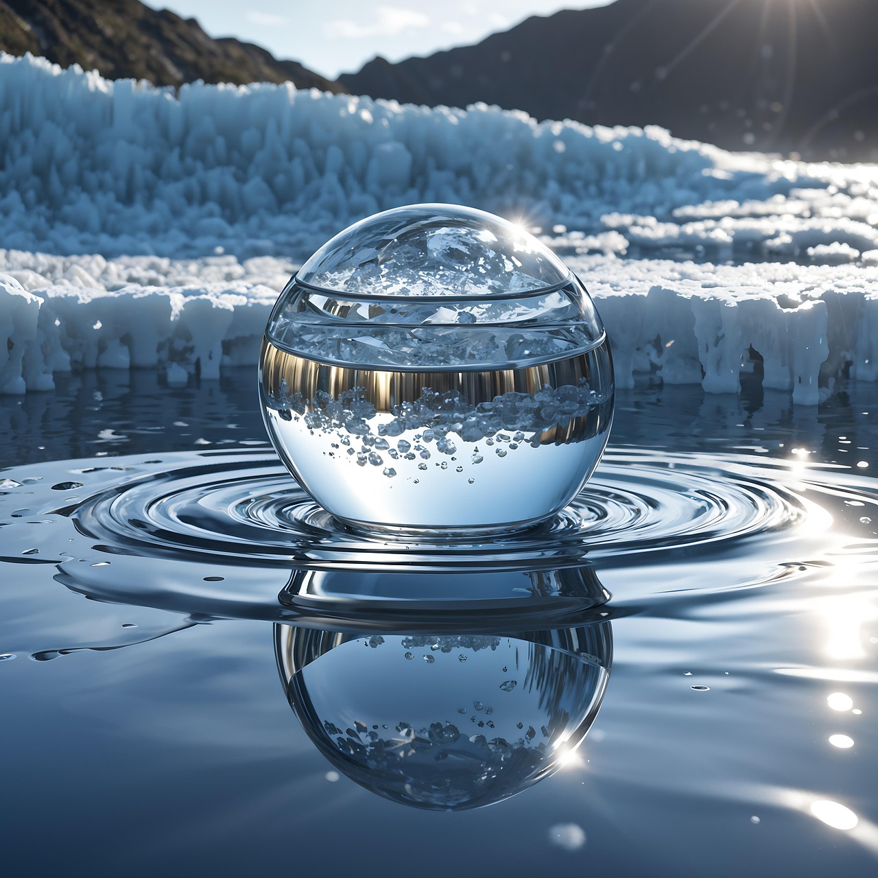 Download Ai Generated, Glass Ball, Lens Ball. Royalty-Free Stock ...
