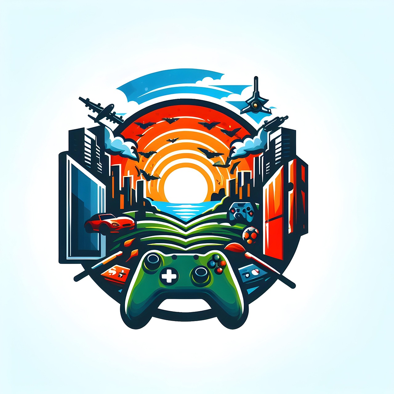 Download Logo, Gaming, Technology. Royalty-Free Stock Illustration ...