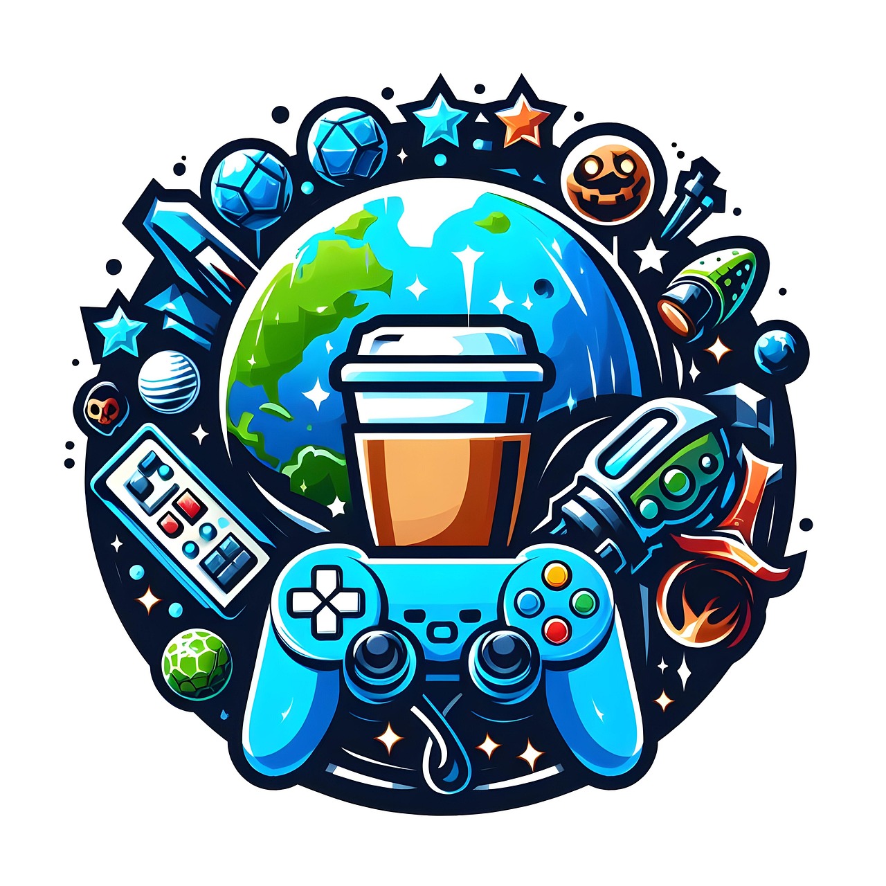 Download Logo, Gaming, Technology. Royalty-Free Stock Illustration ...