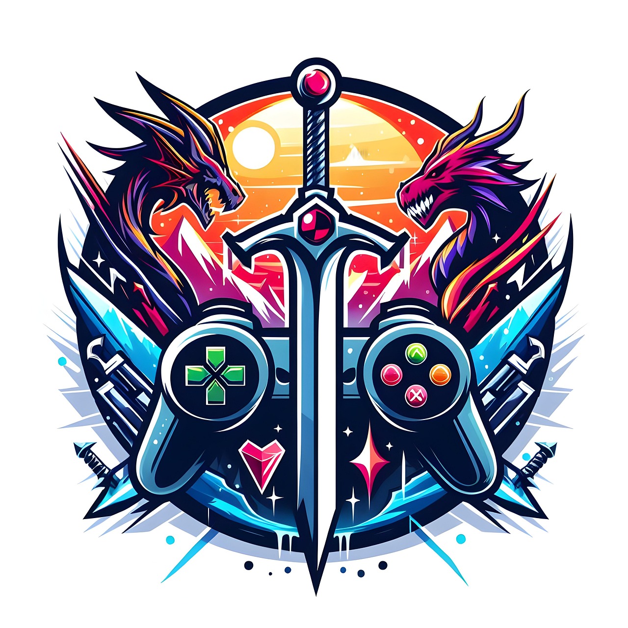 Download Logo, Gaming, Technology. Royalty-Free Stock Illustration ...