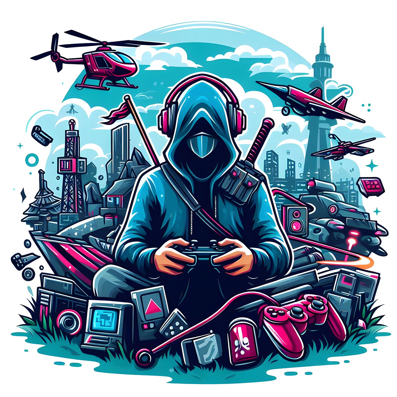 Download Logo, Gaming, Technology. Royalty-Free Stock Illustration ...