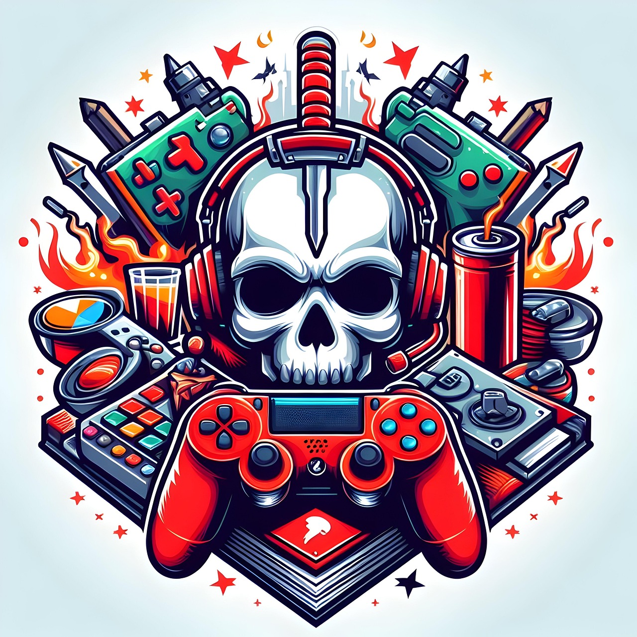 Download Logo, Gaming, Technology. Royalty-Free Stock Illustration ...