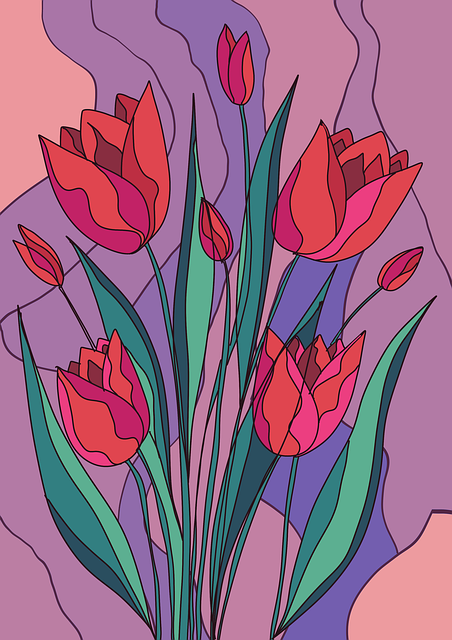 Download Flower, Tulips, Abstract. Royalty-Free Stock Illustration ...