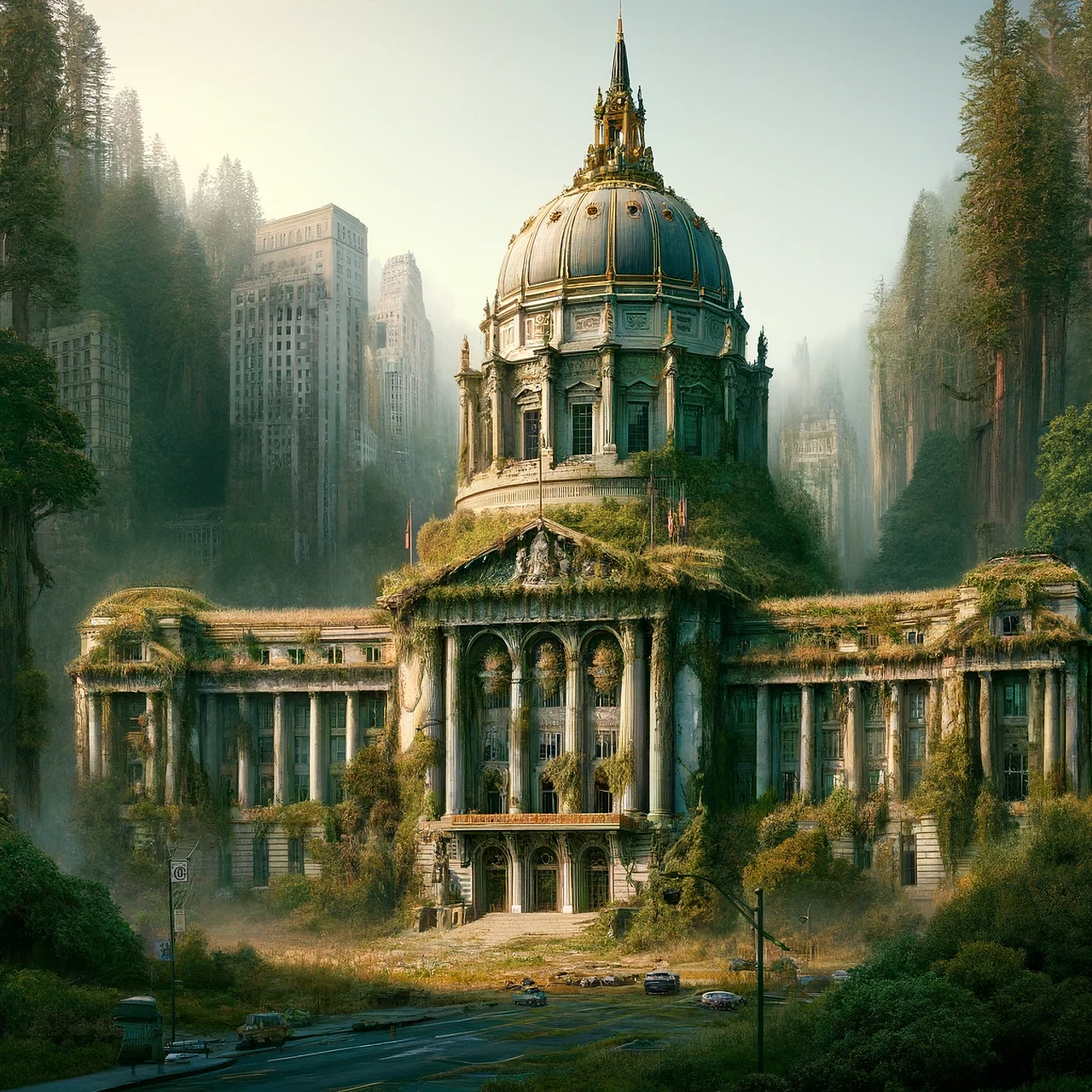 Download Ai Generated, City Hall, Apocalypse. Royalty-Free Stock ...