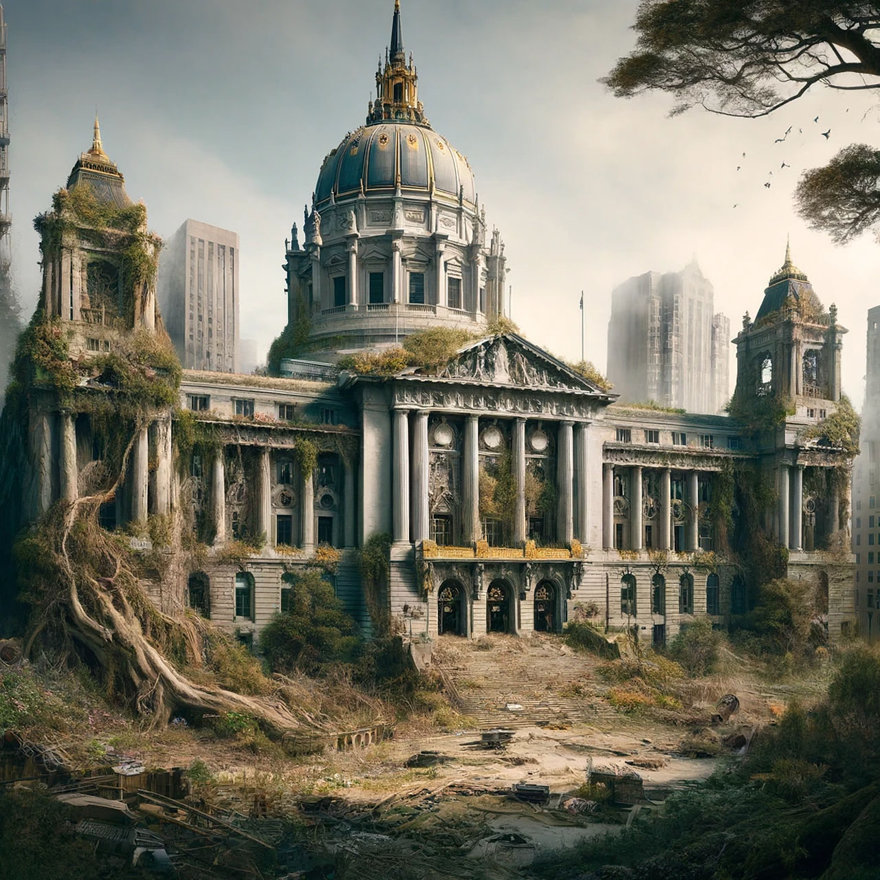 Download Ai Generated, City Hall, Apocalypse. Royalty-Free Stock ...