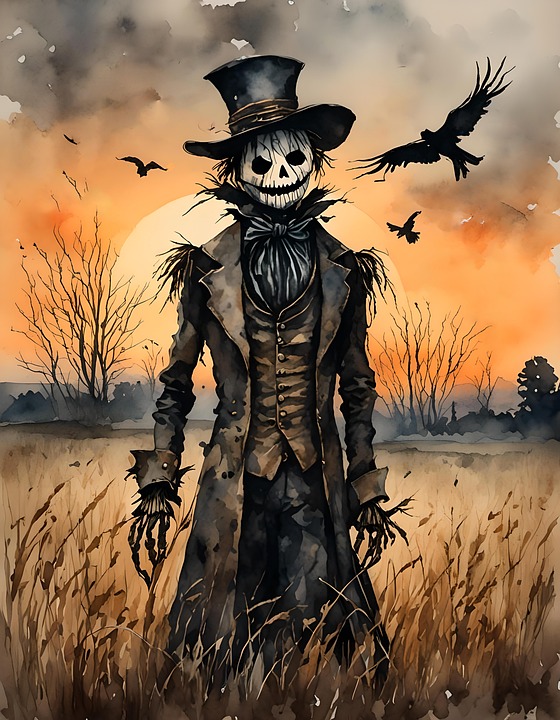 Download Ai Generated, Scarecrow, Crows. Royalty-Free Stock ...