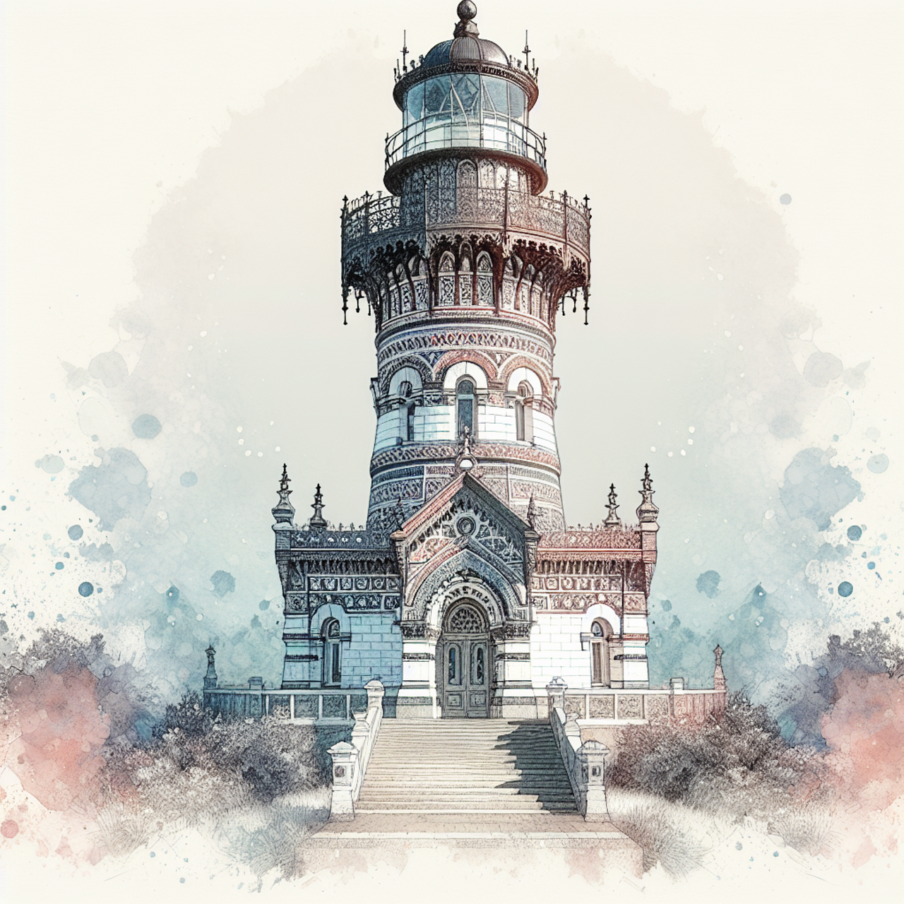 Download Ai Generated Lighthouse Architecture Royalty Free Stock