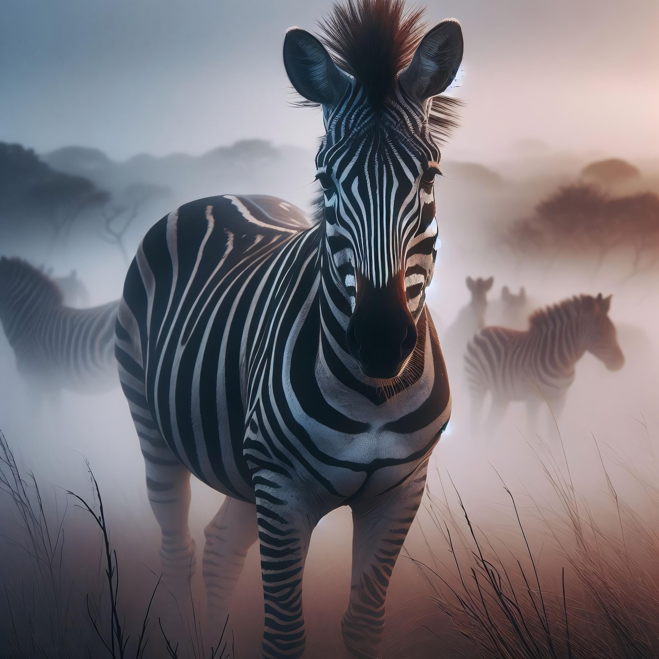 Download Ai Generated, Zebra, Fog. Royalty-Free Stock Illustration ...