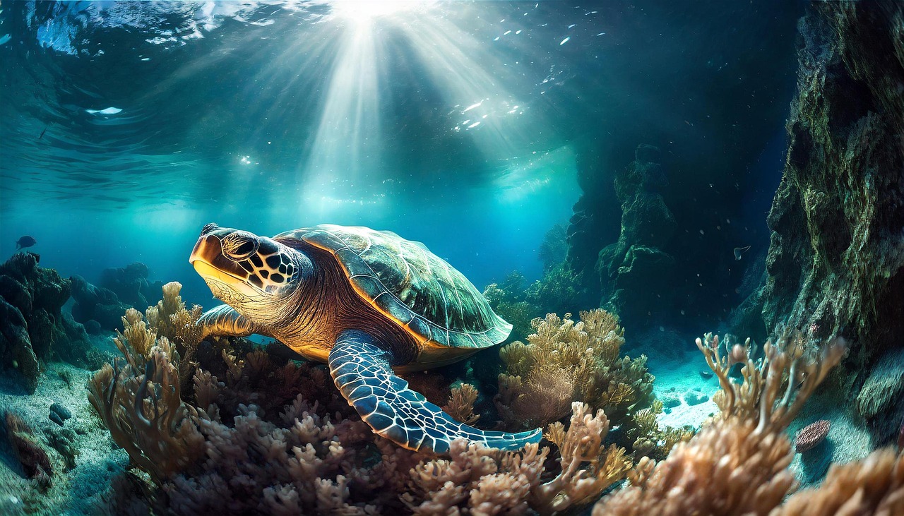 Download Ai Generated Turtle Sea Turtle Royalty Free Stock