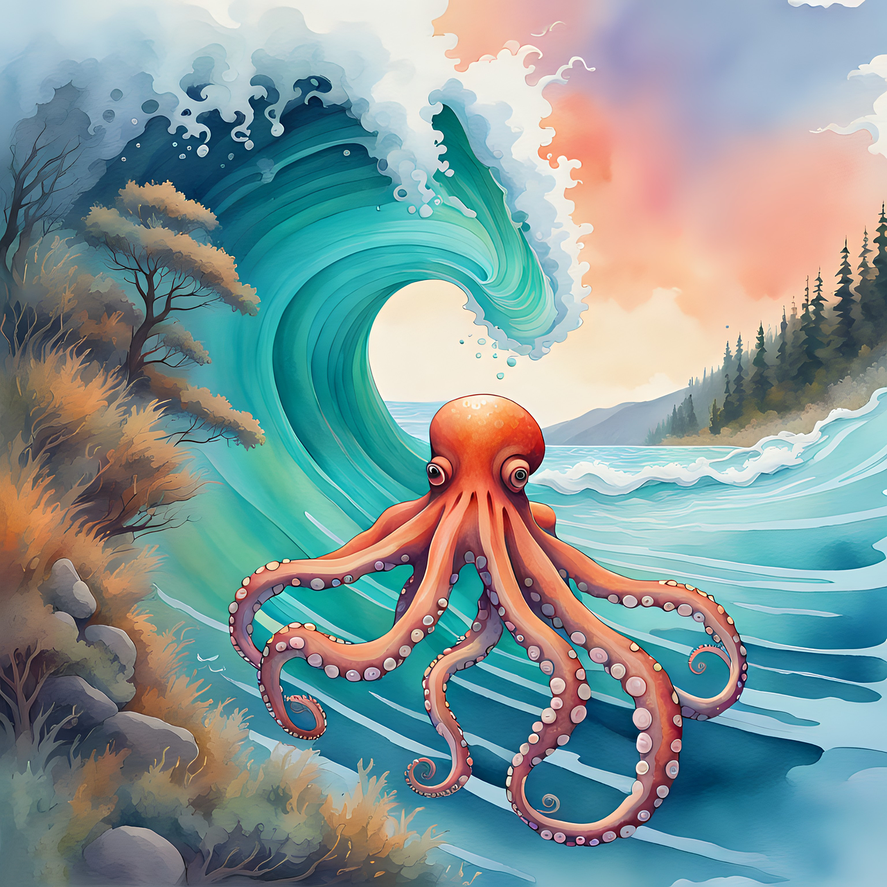 Download Ai Generated, Octopus, Ocean. Royalty-Free Stock Illustration ...