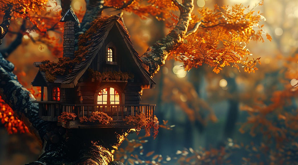 Download Ai Generated, Tree House, Fairytale. Royalty-Free Stock ...