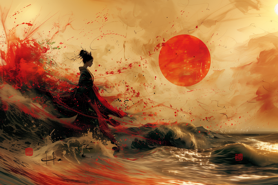 Download Goddess Amaterasu Japan Royalty Free Stock Illustration