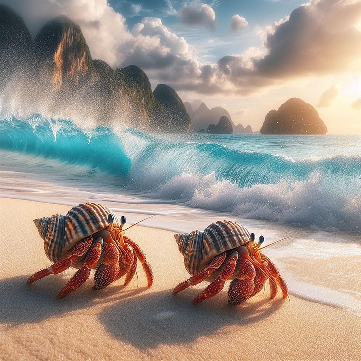Download Ai Generated Hermit Crab Paguroidea Royalty Free Stock