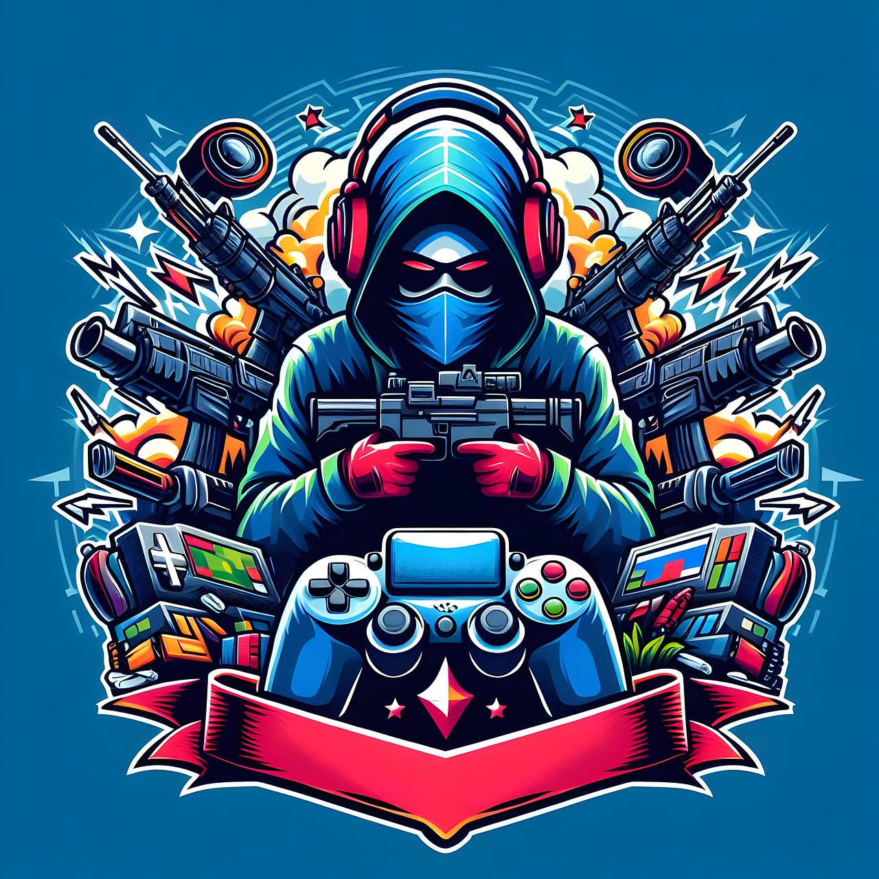 Download Ai Generated, Gaming, Logo. Royalty-Free Stock Illustration ...