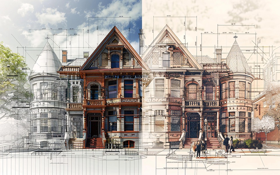 Download Ai Generated, Architecture, Blueprint. Royalty-Free Stock ...
