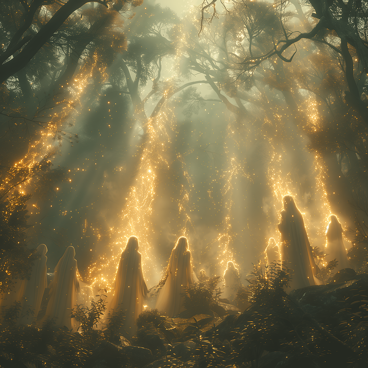 Download Ai Generated, Forest, Beings. Royalty-Free Stock Illustration ...