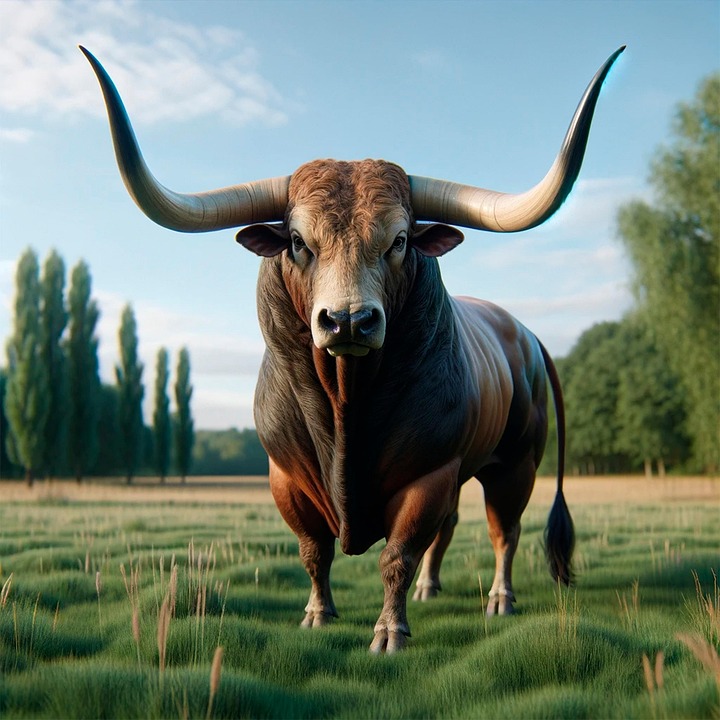 Download Ai Generated, Bull, Nature. Royalty-Free Stock Illustration ...
