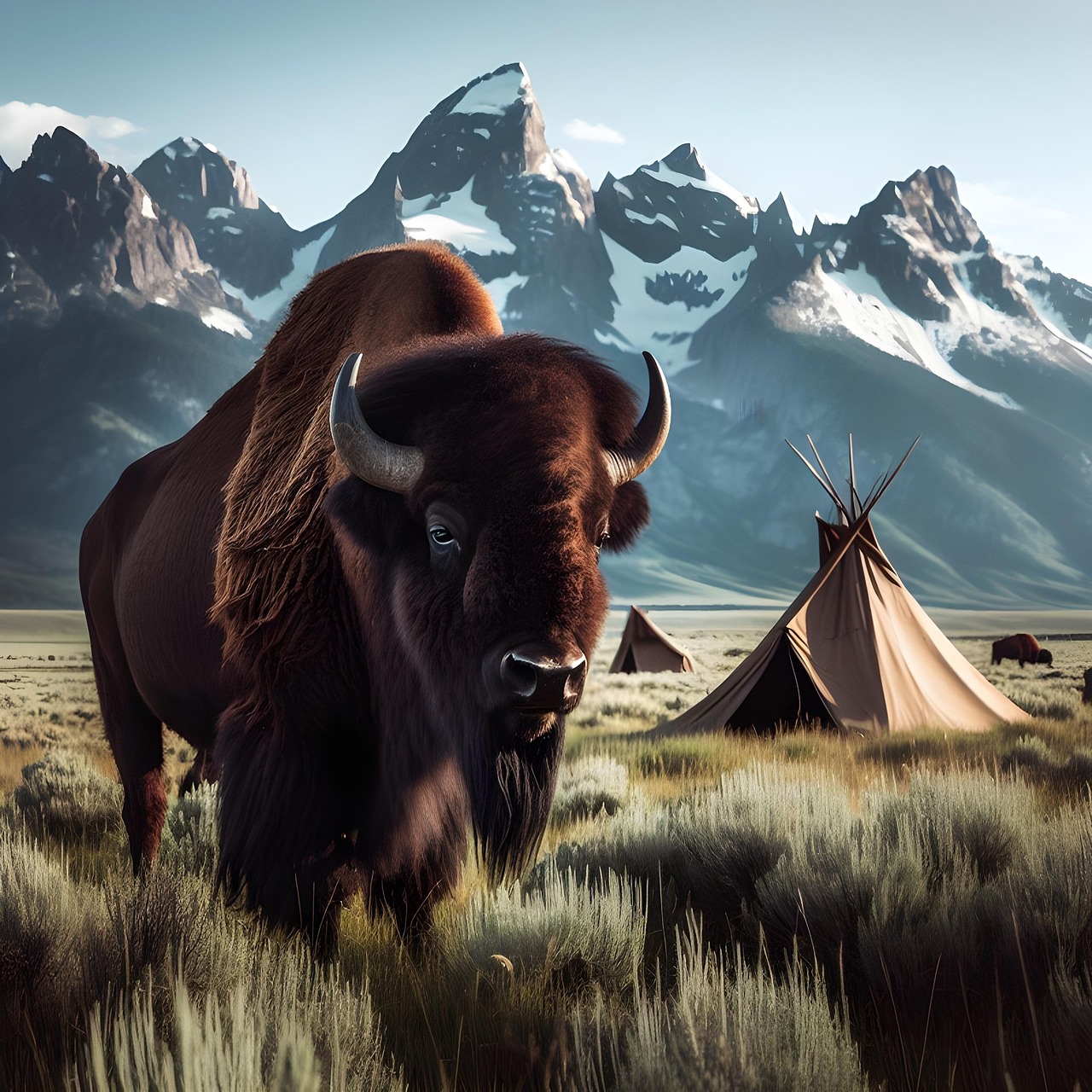 Download Ai Generated, Bison, Buffalo. Royalty-Free Stock Illustration ...