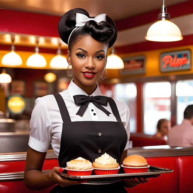 Download Woman, Ai Generated, Waitress. Royalty-Free Stock Illustration ...