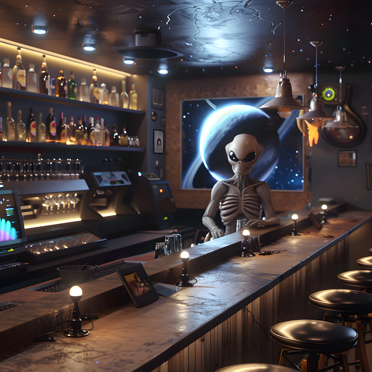 Download Ai Generated, Pub, Alien. Royalty-Free Stock Illustration ...