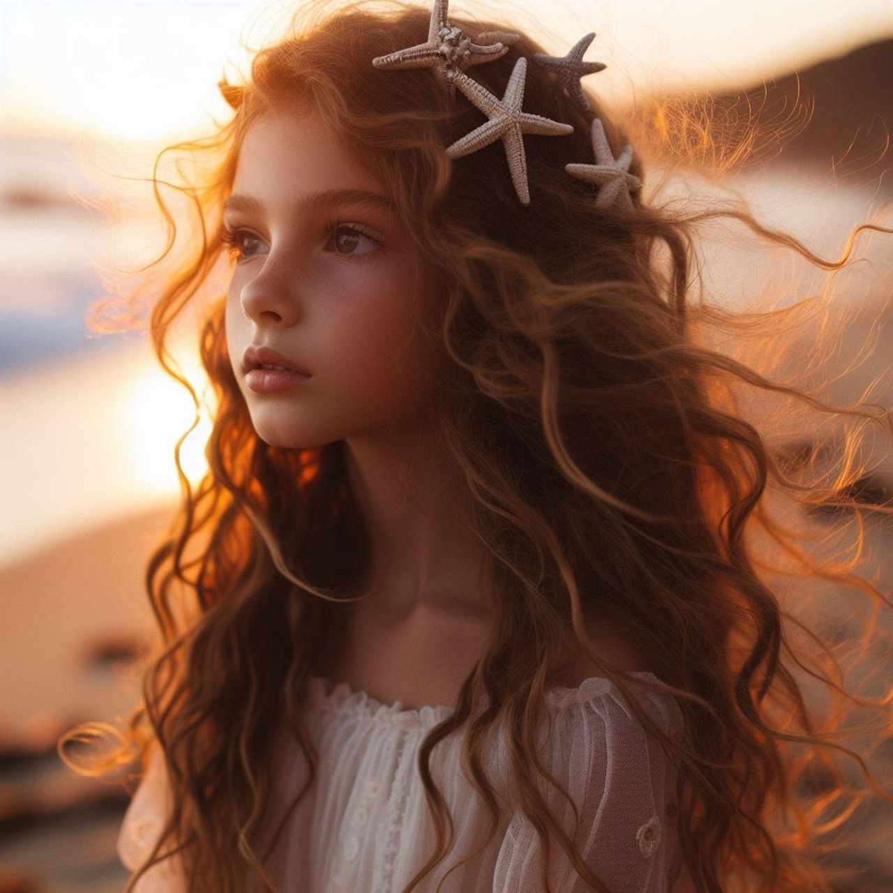 Download Ai Generated Girl Sea Royalty Free Stock Illustration Image