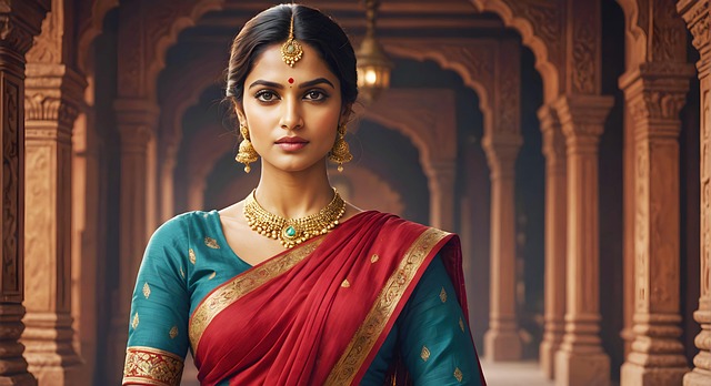 Download Ai Generated, Woman, Saree. Royalty-Free Stock Illustration ...