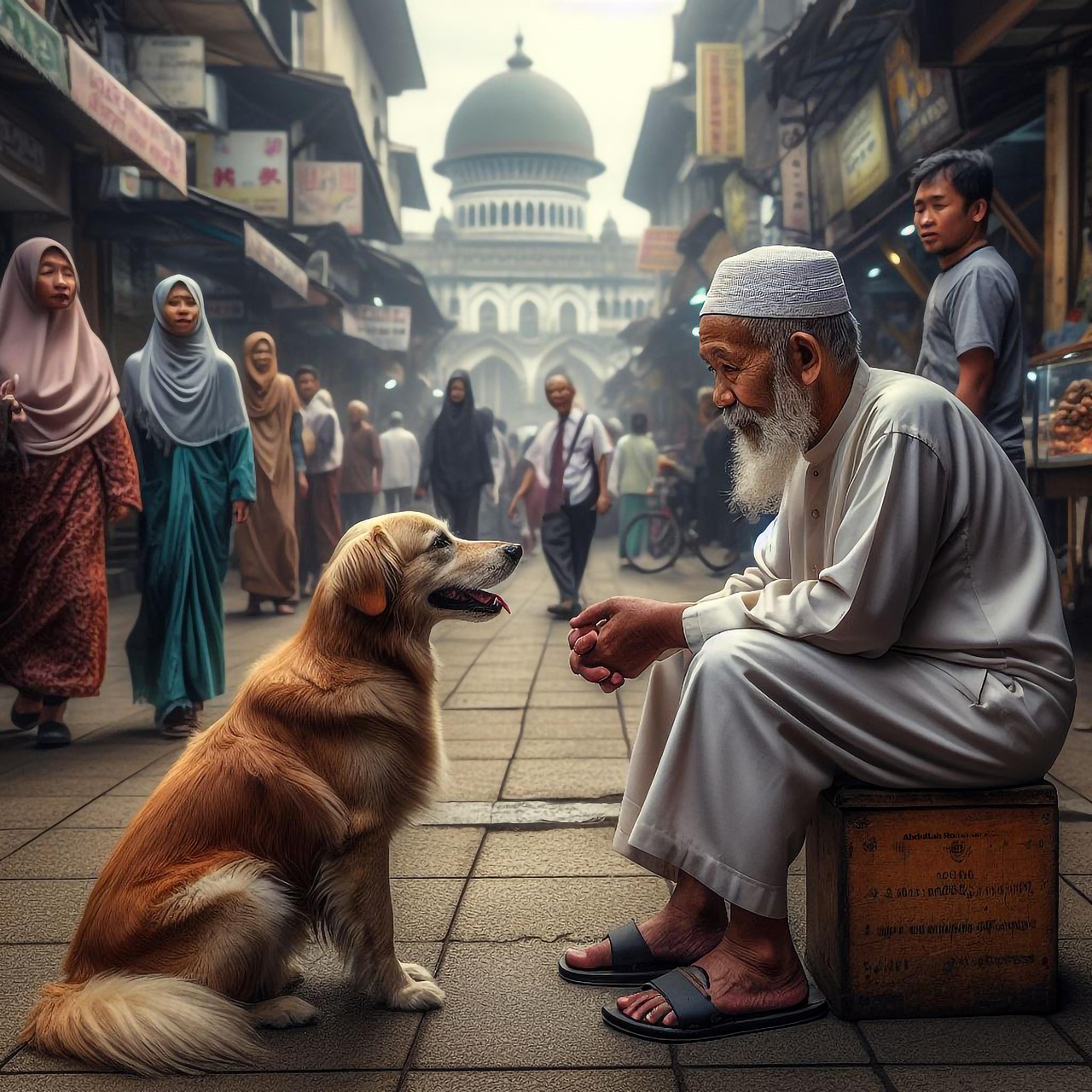 Download Ai Generated, Dog, Man. Royalty-Free Stock Illustration Image ...