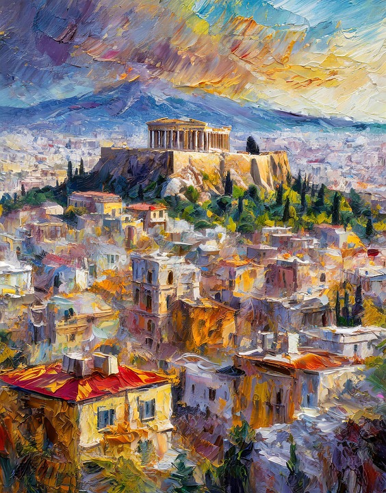 Download Ai Generated, Athens, Greece. Royalty-Free Stock Illustration ...