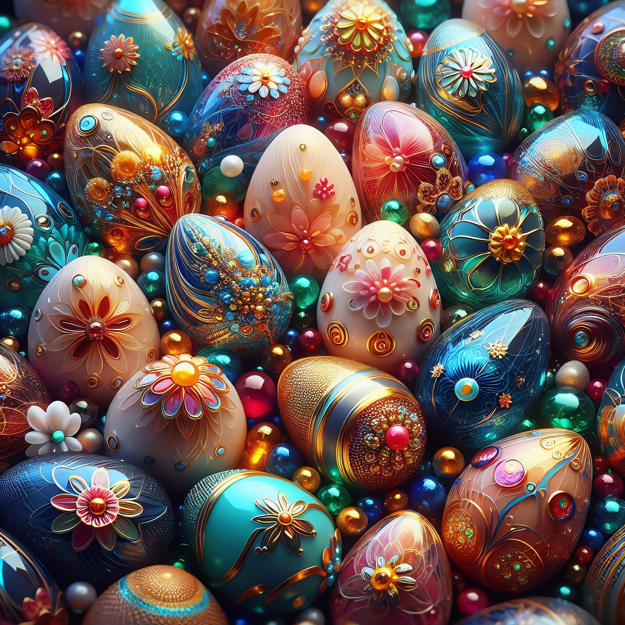 Download Ai Generated Easter Eggs Easter Royalty Free Stock