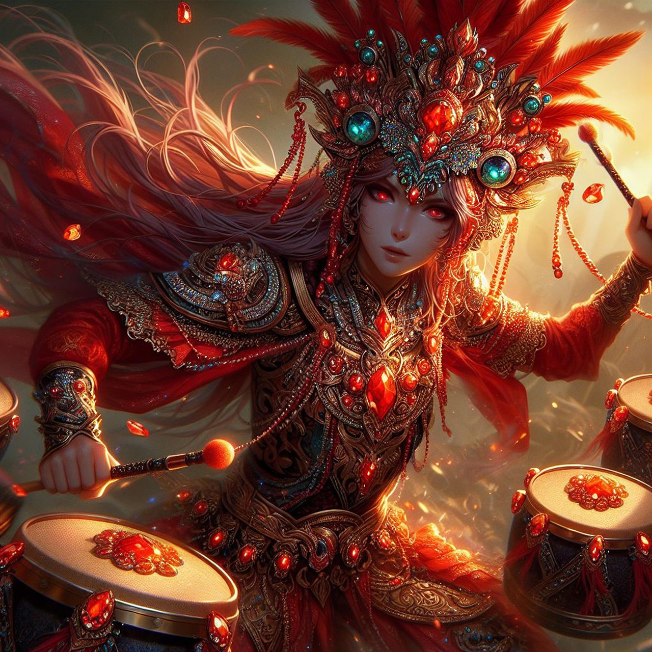 Download Drummer, Girl, Woman. Royalty-Free Stock Illustration Image ...