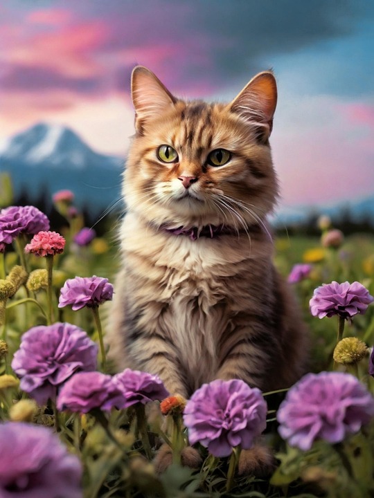 Ai Generiert Katze Lila - Kostenloses Bild auf Pixabay - Pixabay