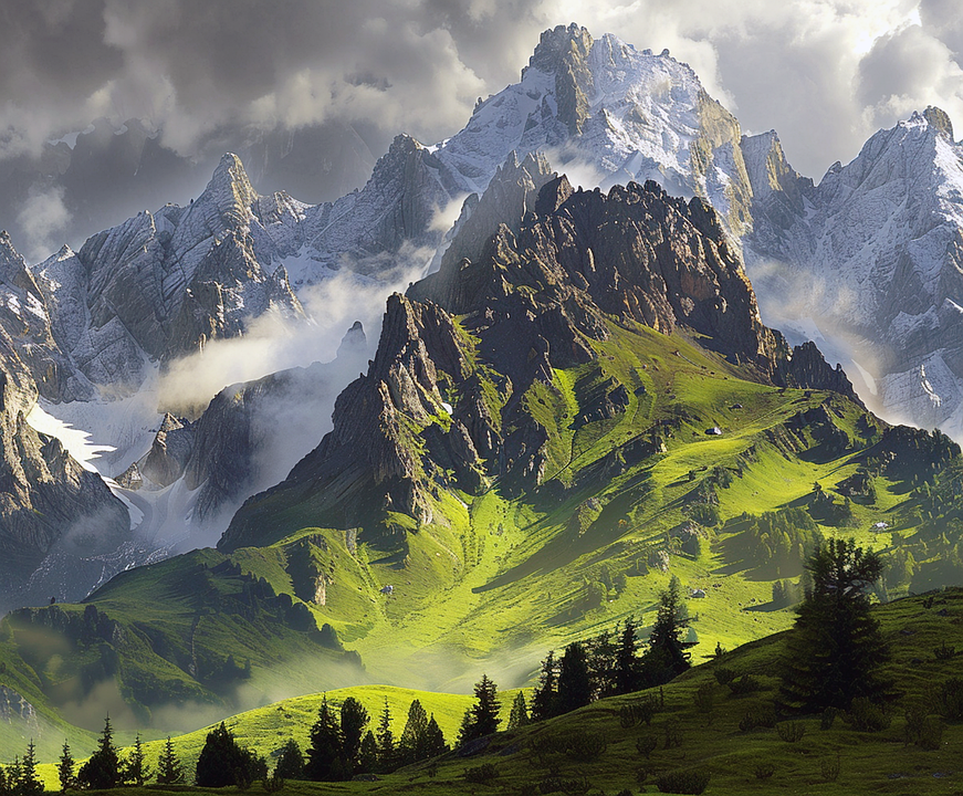 Download Mountains, Landscape, Nature. Royalty-Free Stock Illustration ...
